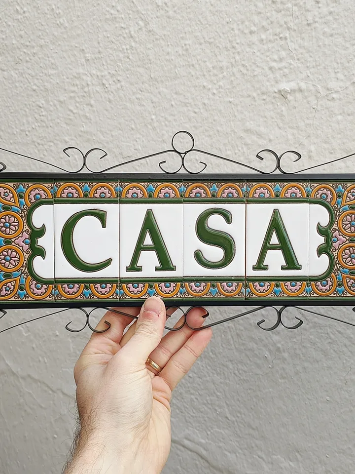 Ceramic letters and numbers 11cm (4.3") for the wall - Hand-glazed in ...