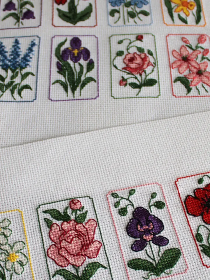Set of 12 mini cross stitch patterns PDF, small cross stitch charts ...