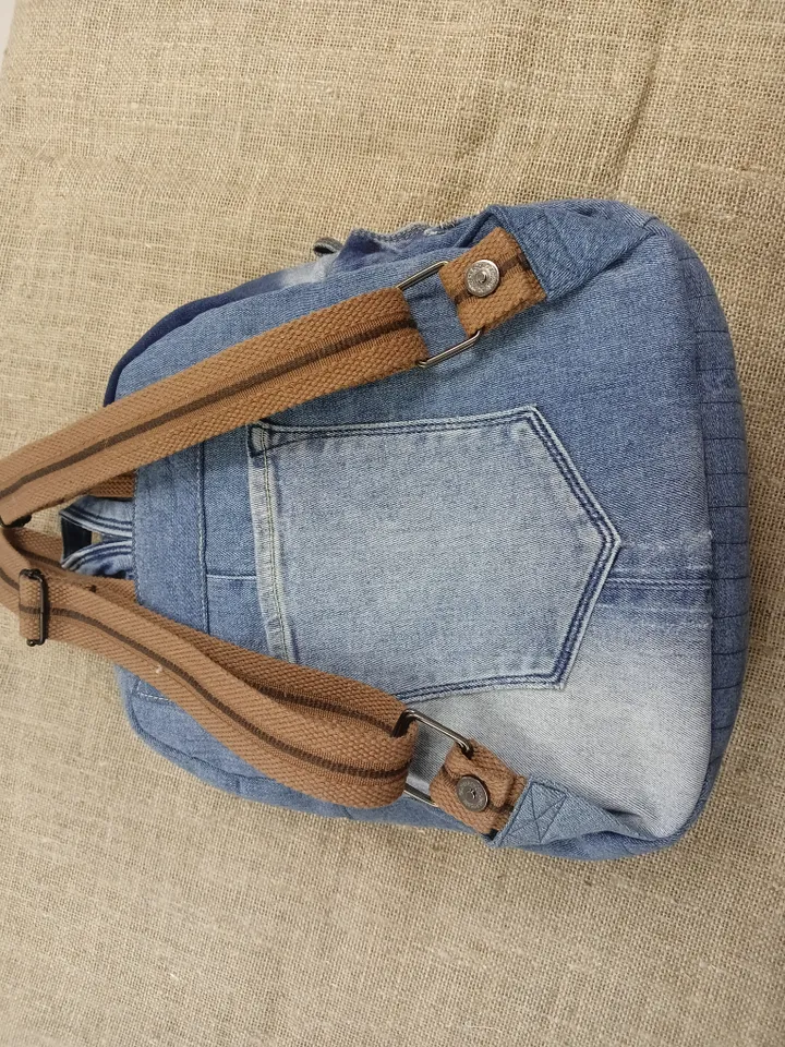 Fastion girls canvas Handmade denim backpack, travel bag, casual ...