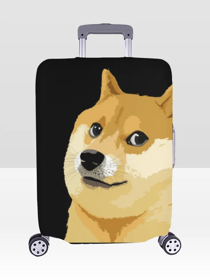 Doge Meme Luggage Cover, Luggage Protective Print Cover, Case Cover $30 ...