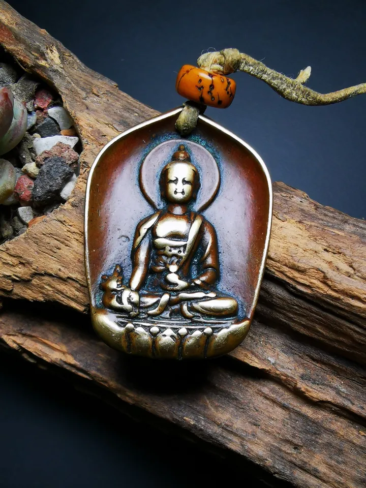 Gandhanra Antique Tibetan Buddhist Protective Pendant,Shakyamuni Amulet,Gautama Buddha Pendant ...