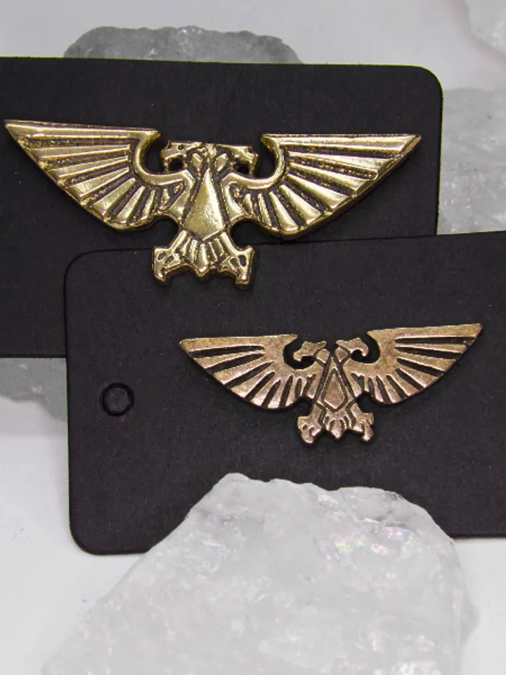 A pair of Large and Medium Imperial Aquila badges (Solid Brass) $65.00 ...