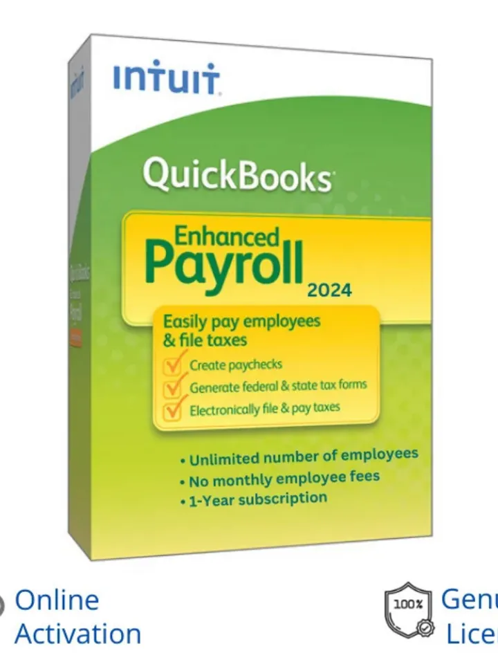 QuickBooks Payroll Enhanced for Desktop | Pay Employees & File Taxes | Lifetime $85.00 | Buy ...