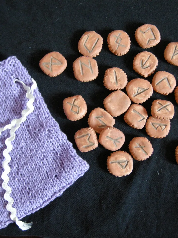 Ceramic Runes and carrying pouch $30.00 | Buy online with delivery