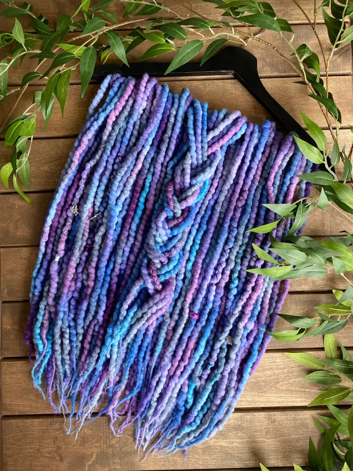Colorful Wool Double Ended Dreadlocks Ready to Ship $250.00 | Buy ...