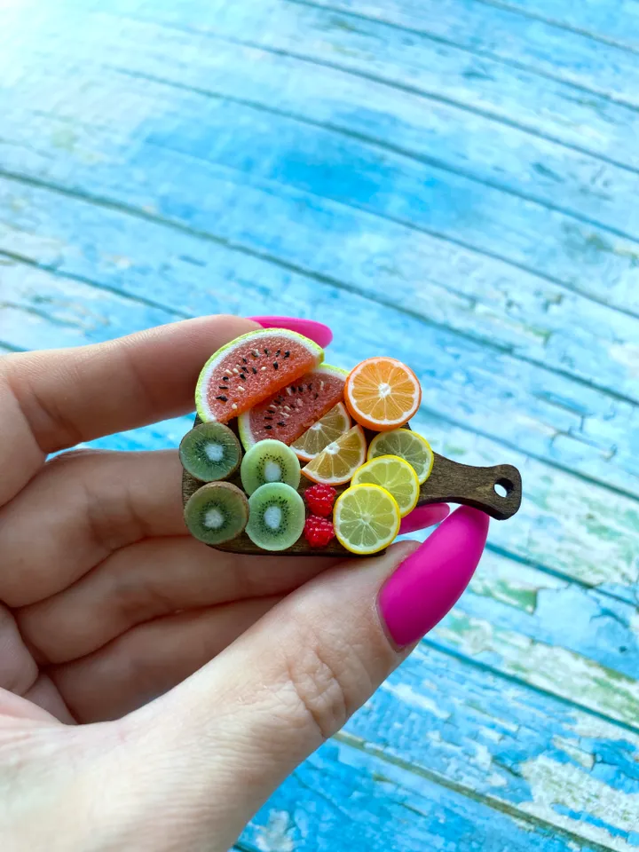 Magnet Miniature Fruit Charcuterie Board with Polymer Clay Souvenir $19 ...