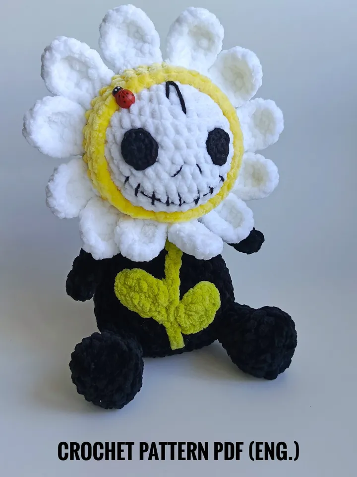 Skeleton flower, Halloween crochet pattern, PDF Files EN - instand ...