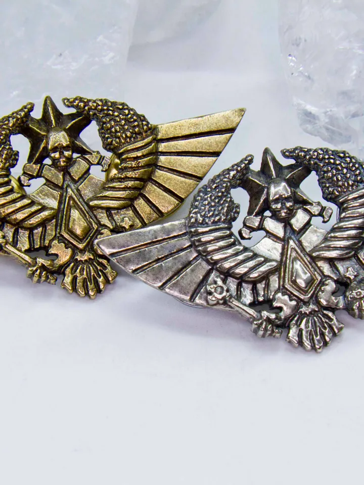 Set of Two Aquila of the Valhallan Ice Warriors Badge (Solid Bras and ...