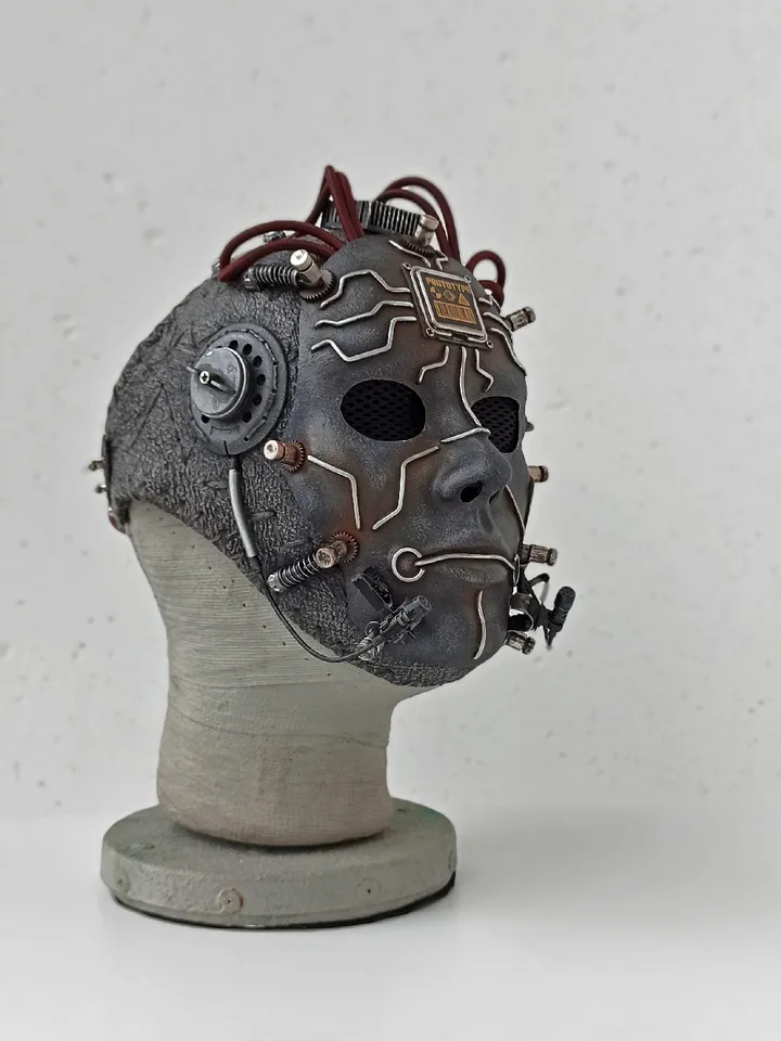 Robot mask in cyberpunk style. $350.00 | Buy online with delivery
