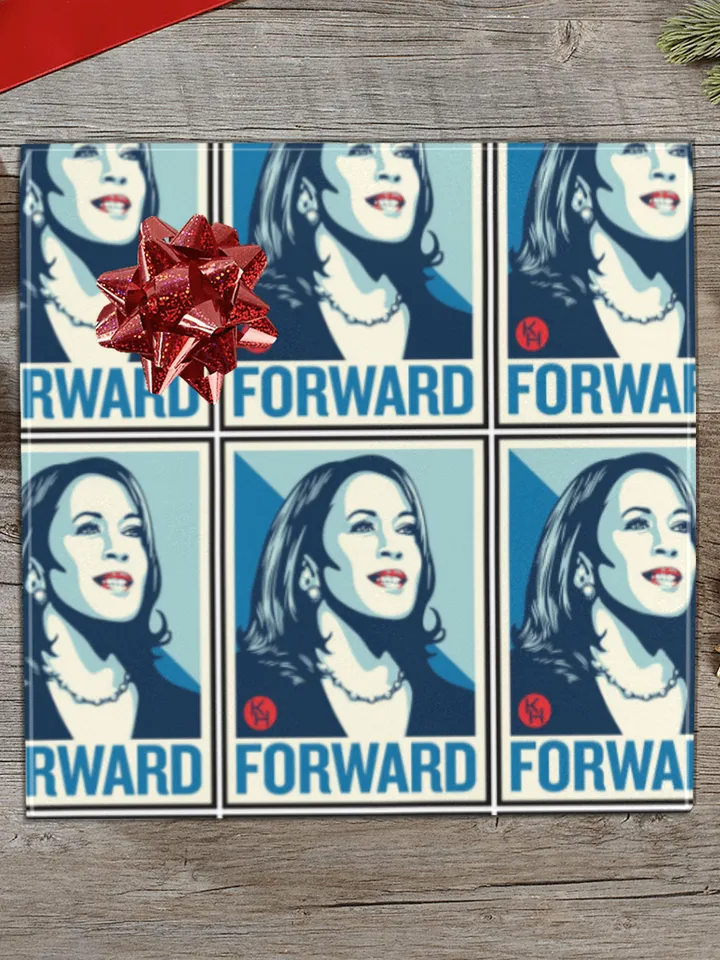 Kamala Harris Forward Gift Wrapping Paper $30.00 | Buy online with delivery