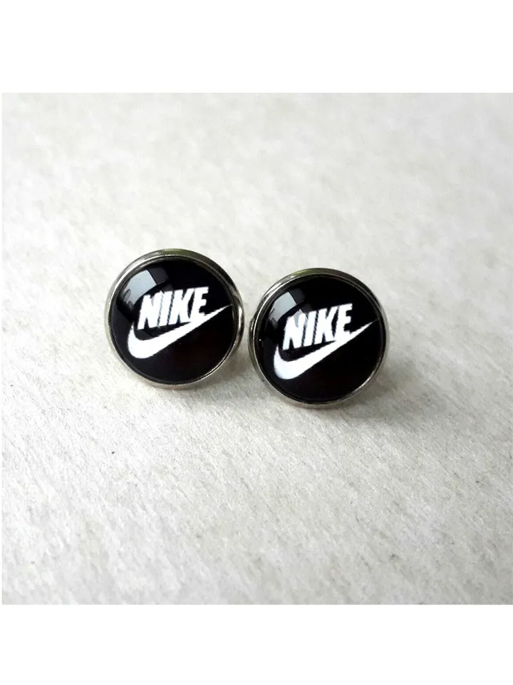 Nike earrings, Swoosh logo earrings studs, sport studs $35.89 | Buy ...