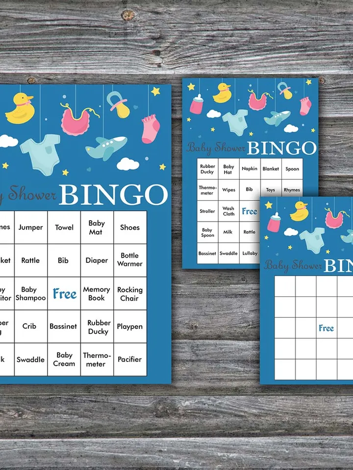 Baby toys Baby Shower Bingo Cards,Boys Baby Shower Bingo Games ...