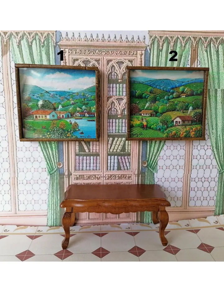 Miniature paintings for the dollhouse. Handmade. $36.00 | Buy online ...