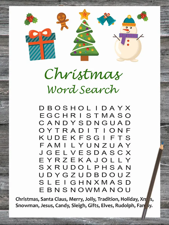 Christmas party games,Christmas Word Search Game Printable,Snowman and ...