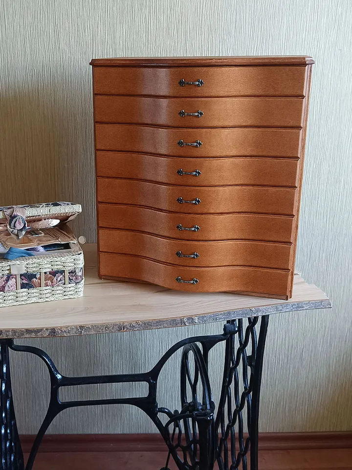 Embroidery cabinet for stitchers in vintage style, Thread storage ...