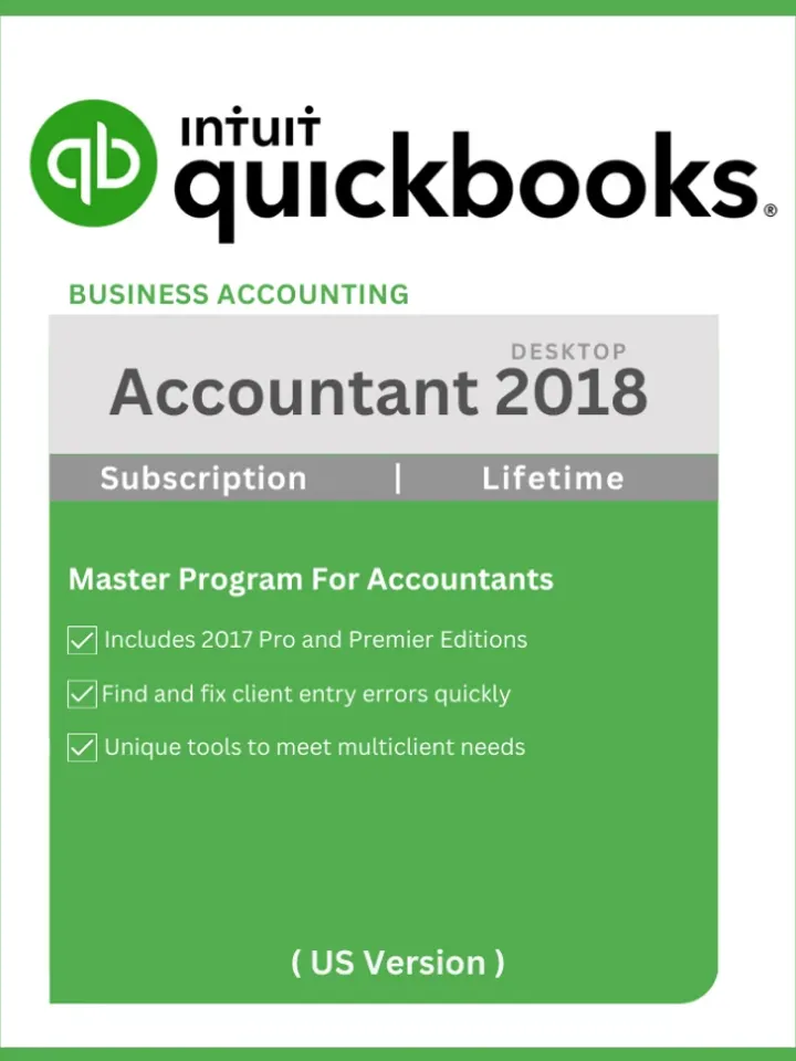 Intuit QuickBooks Desktop Pro 2018 Lifetime key US $79.69 | Buy online with delivery