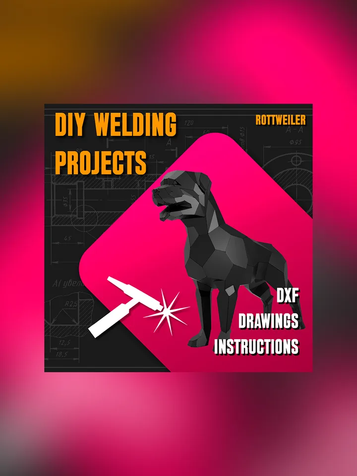 Welding Project Plans Drawings Rottweiler (DXF, PDF) $199.00 | Buy ...