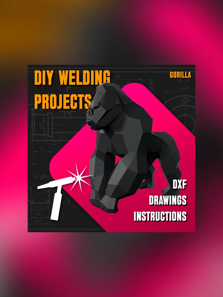Welding Project Plans Drawings Gorilla (DXF, PDF) $199.00 | Buy online ...