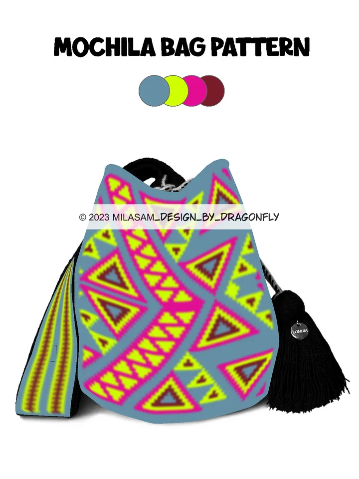 Wayuu mochila bag patterns / SET of 3 tapestry crochet BAG patterns ...