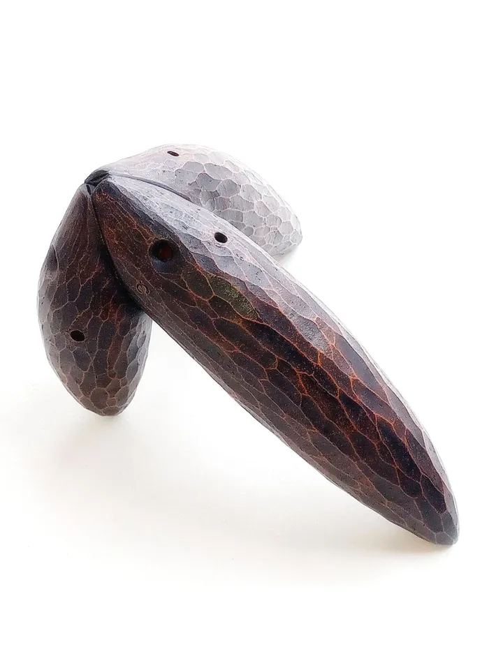 Triple chamber flute "Forest meditation"/ ceramic musical instrument ...