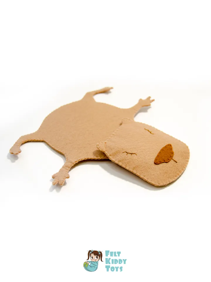 Capybara coaster from felt, PDF and SVG Pattern $4.00 | Buy online with ...
