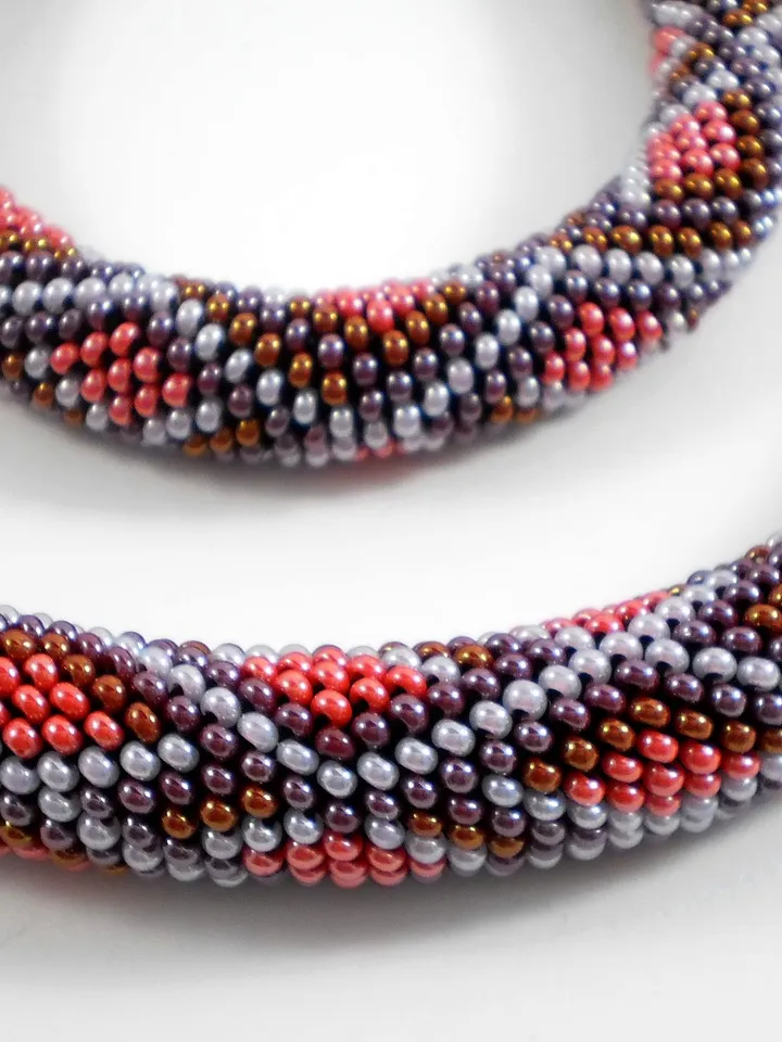 Bead Crochet rope patterns "Berry geometry" necklace and bracelet $5.00 ...