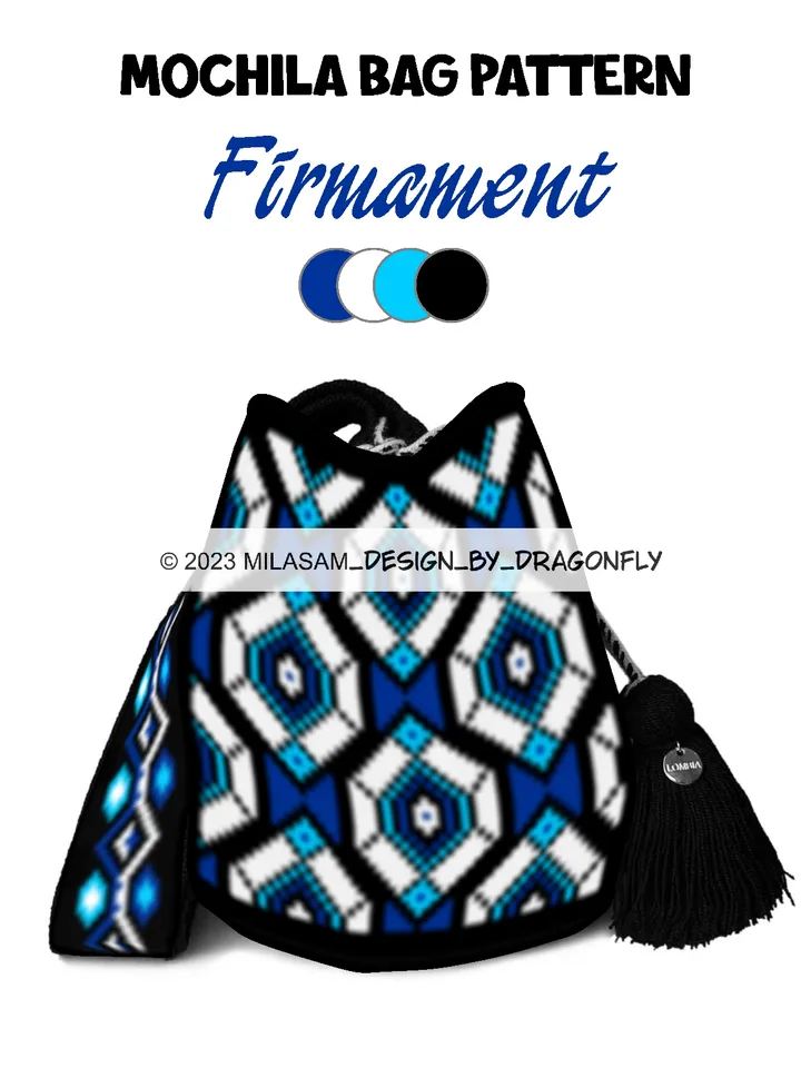 Wayuu mochila bag patterns / SET Firmament $5.00 | Buy online with delivery