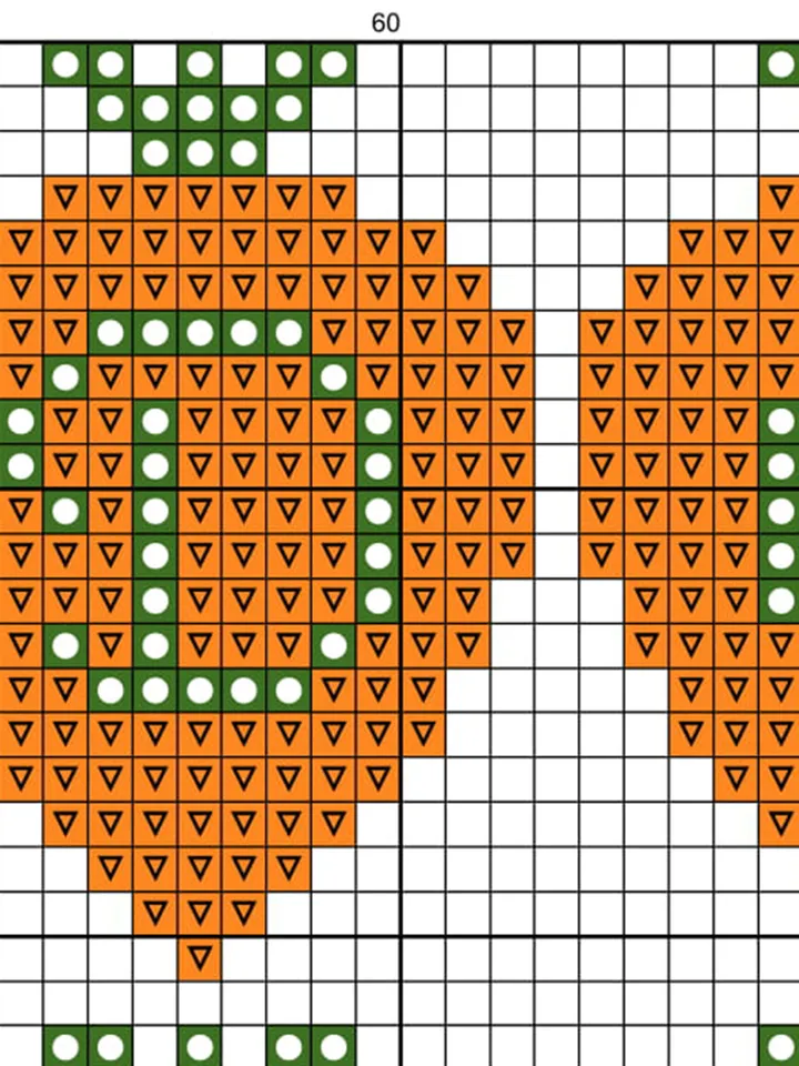 Carrot font cross stitch pattern Easter Uppercase lowercase letters ...