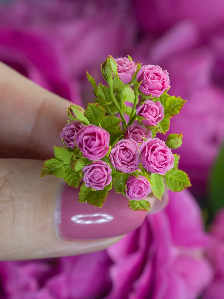 TUTORIAL Miniature shrub roses / spray roses with air dry clay $10.80 ...