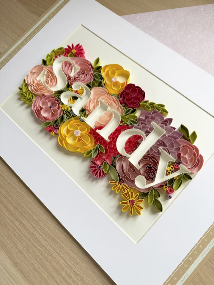 Custom name sign in Quilling $200.00 | Buy online with delivery