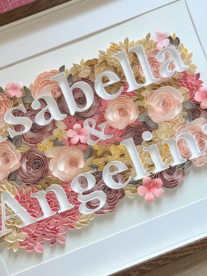 Custom name sign in Quilling $200.00 | Buy online with delivery