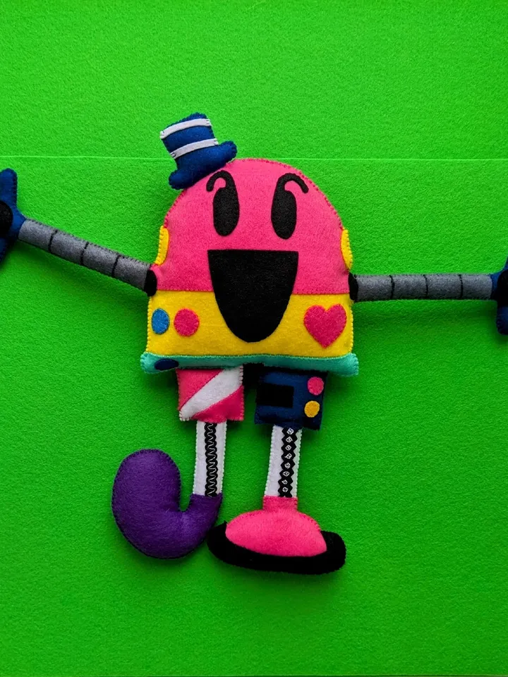 Lingokids Songs for Kids. Handmade felt Robot toy