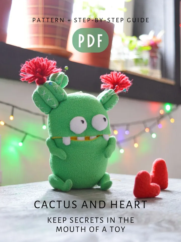 Pattern of a charming toy "Cactus 1" in PDF format and a complete guide ...
