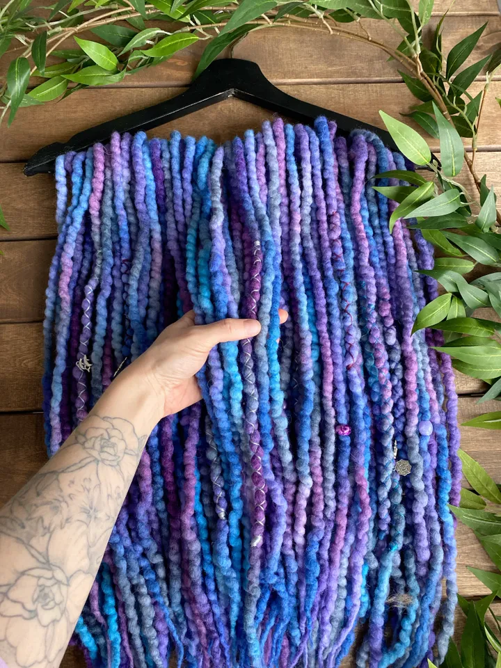 Colorful Wool Double Ended Dreadlocks Ready to Ship $250.00 | Buy ...