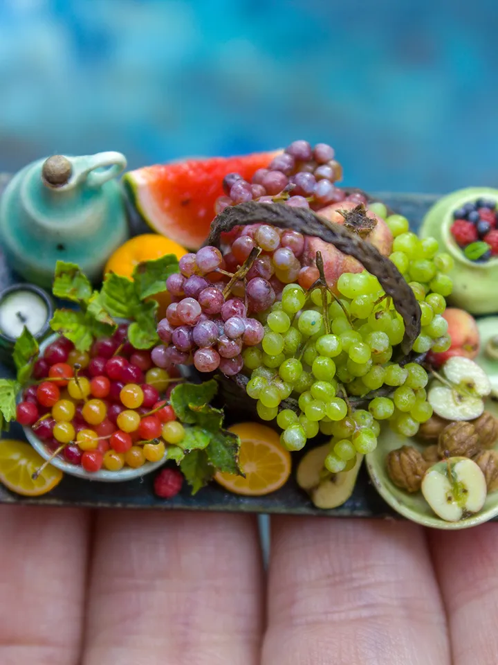MINIATURE set of fruits and berries on a board 2 $78.00 | Buy online ...