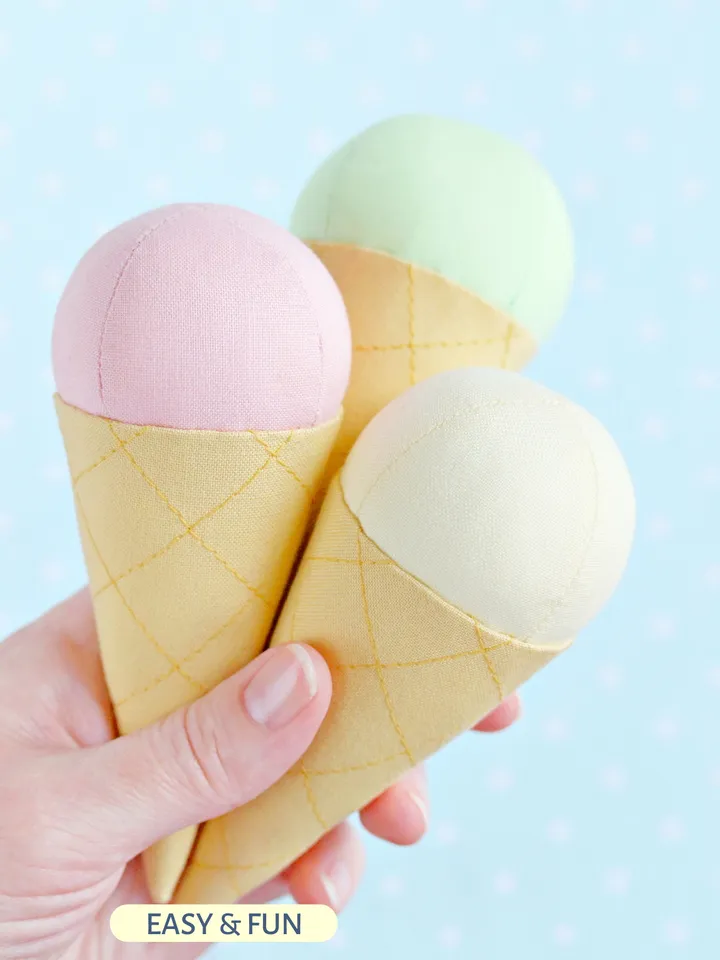 PDF Ice Cream Cone Toy Sewing Pattern $2.00 | Buy online with delivery