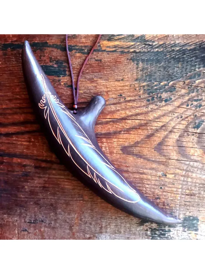 Ocarina "Raven feather" / Naf / pentatonic ceramic flute / NAF / two ...