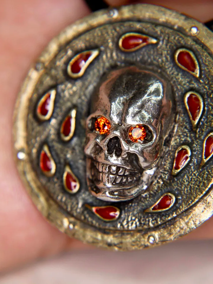 Bimetal Symbol of Bhaal / Lord of Murder necklace / Geek Gifts / DnD ...