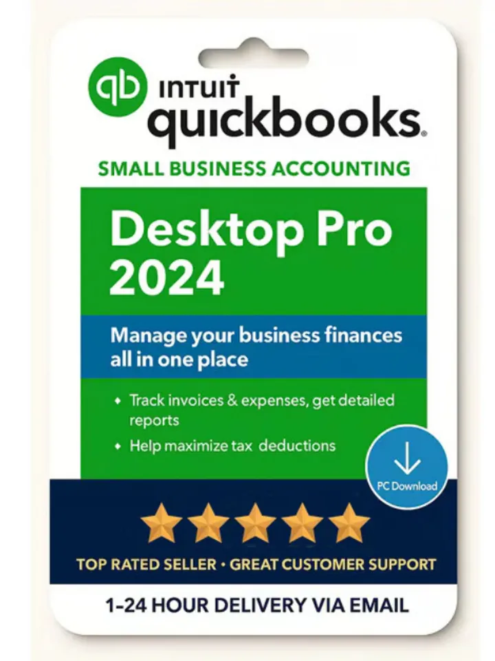 Intuit QuickBooks Desktop Pro 2024 Lifetime License $115.99 | Buy online with delivery