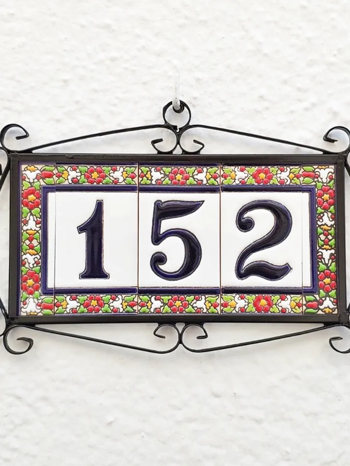 Ceramic letters and numbers 11cm (4.3") for the wall - Hand-glazed in ...
