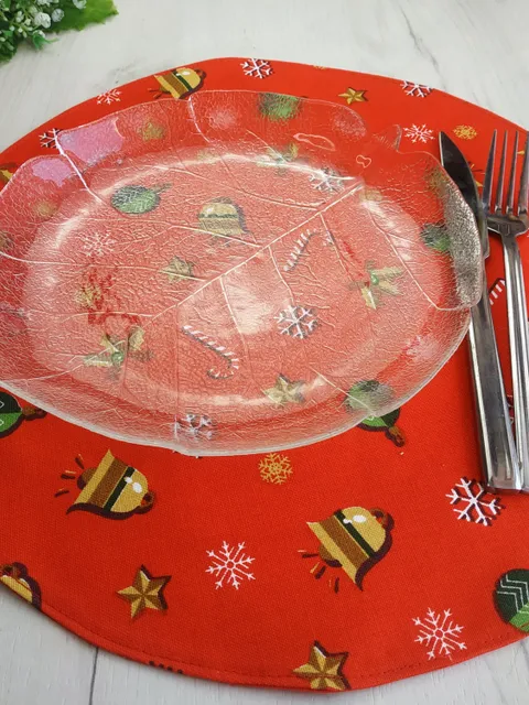 Placemats set of 6, 8, 4 or 2, neutral round placemat water-repellent ...