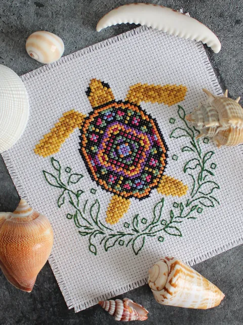 Cross stitch pattern Turtle, simple cross stitch pattern for beginners ...