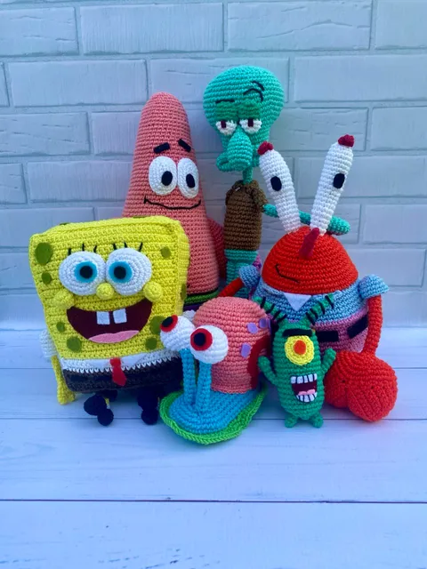 Spongebob Squarepants Crochet Hat Pattern Crocheted Square Hat