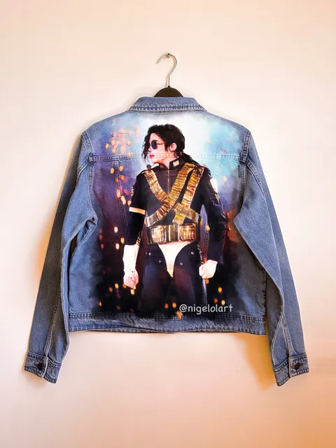 Michael Jackson Thriller Painted denim jacket Custom gifts Jean jacket ...