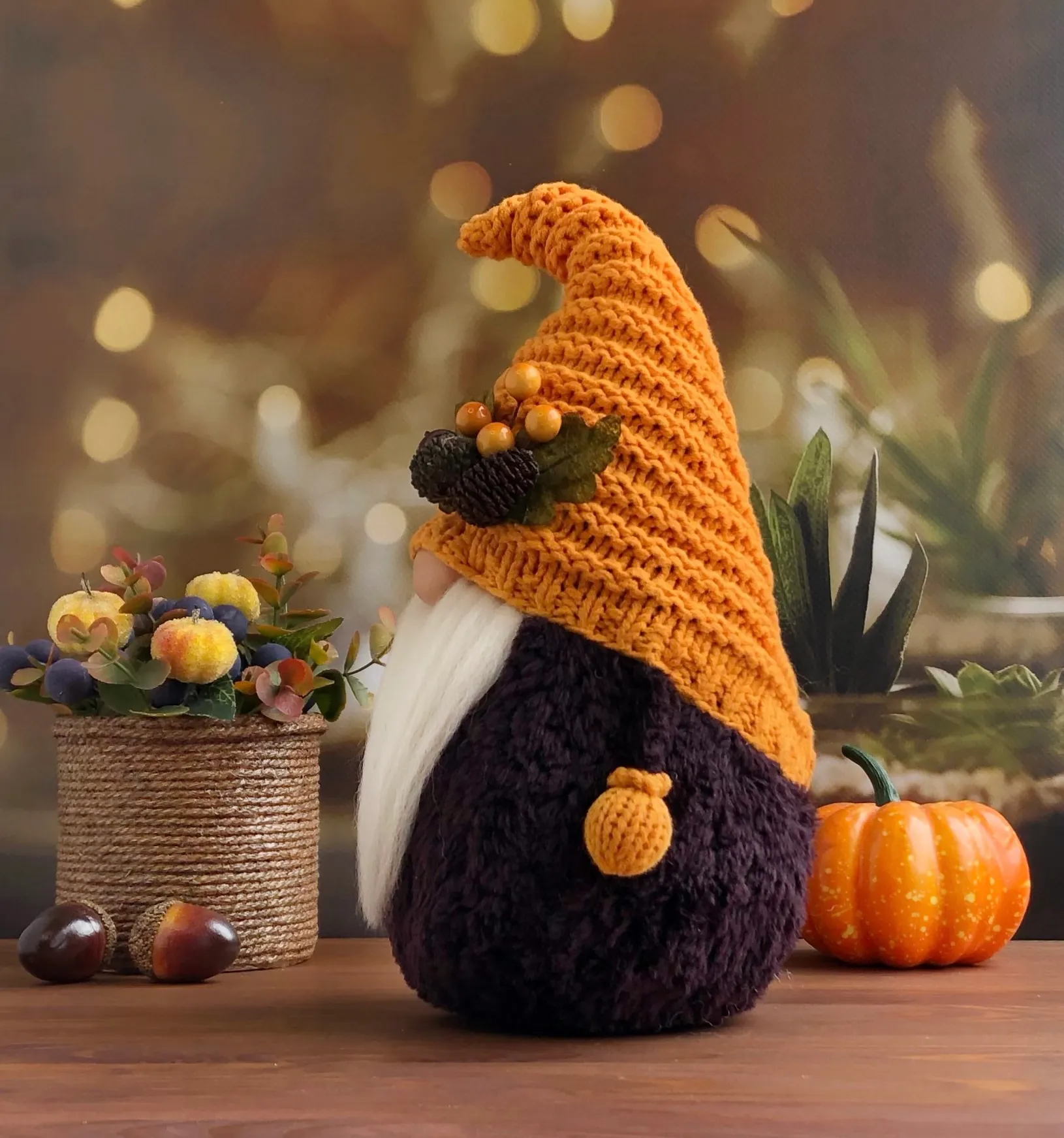 Fall Gnome Decor, Thanksgiving gnome, Thanksgiving decoration ...