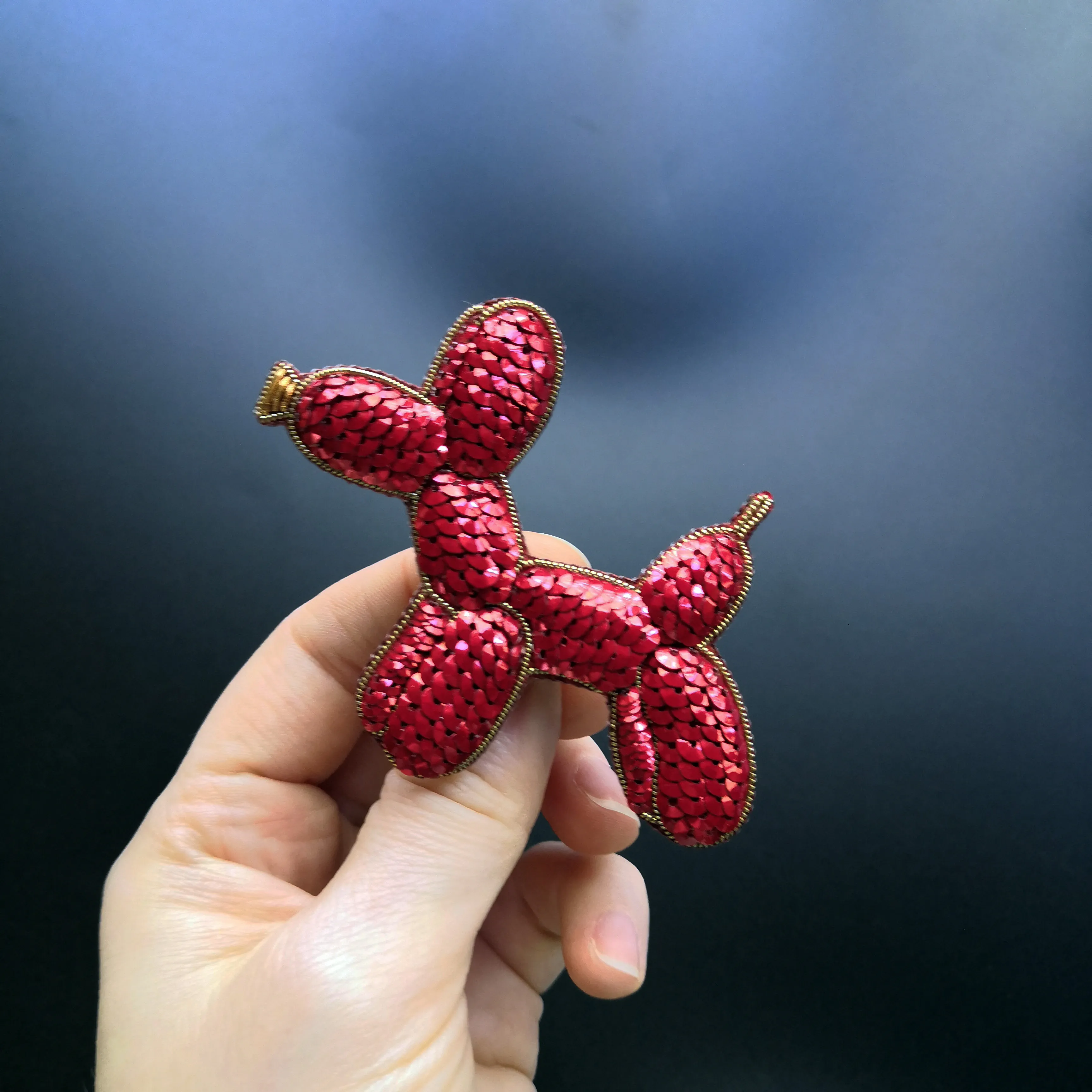 Balloon dog brooch pin beaded brooch gift for woman $68.00 | Buy online ...