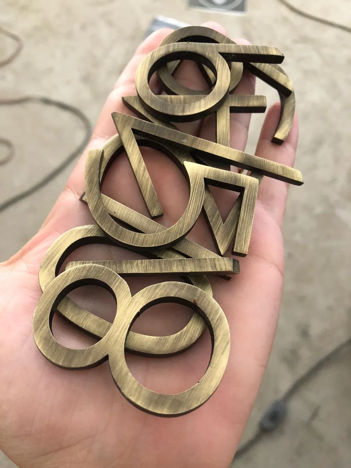 Custom Antique Aged Brass - Laser Cut Brushed Brass Letters/Numbers ...
