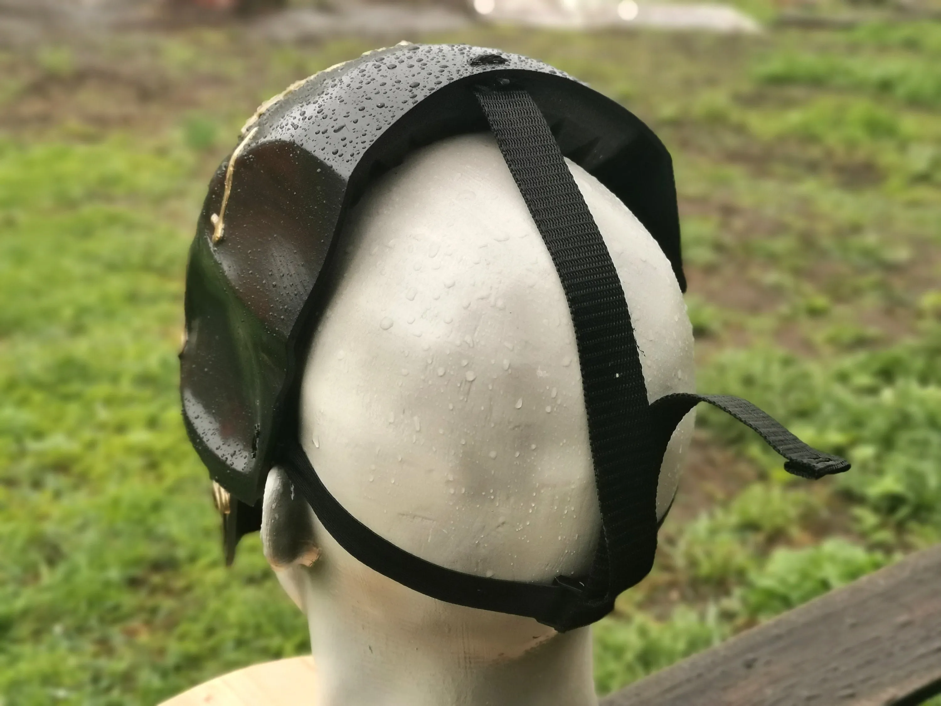 Black Human Skull Mask Full Face with Streaks of Gold, Lghtweight 3d ...