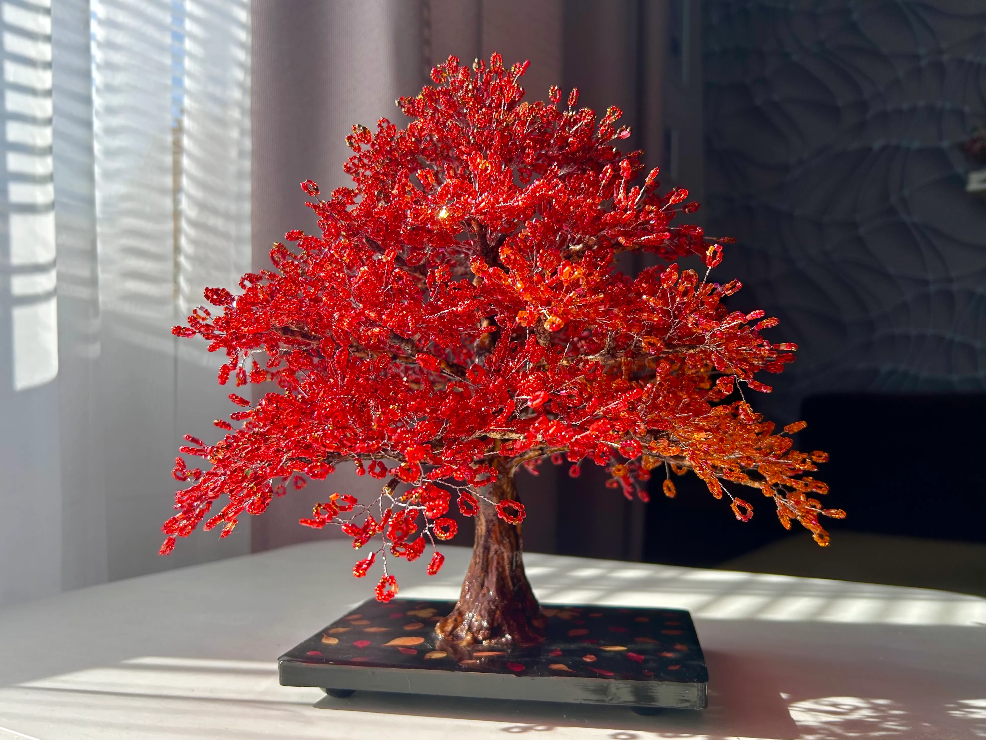 Handmade beaded maple tree | tree ornament | exclusive realistic ...