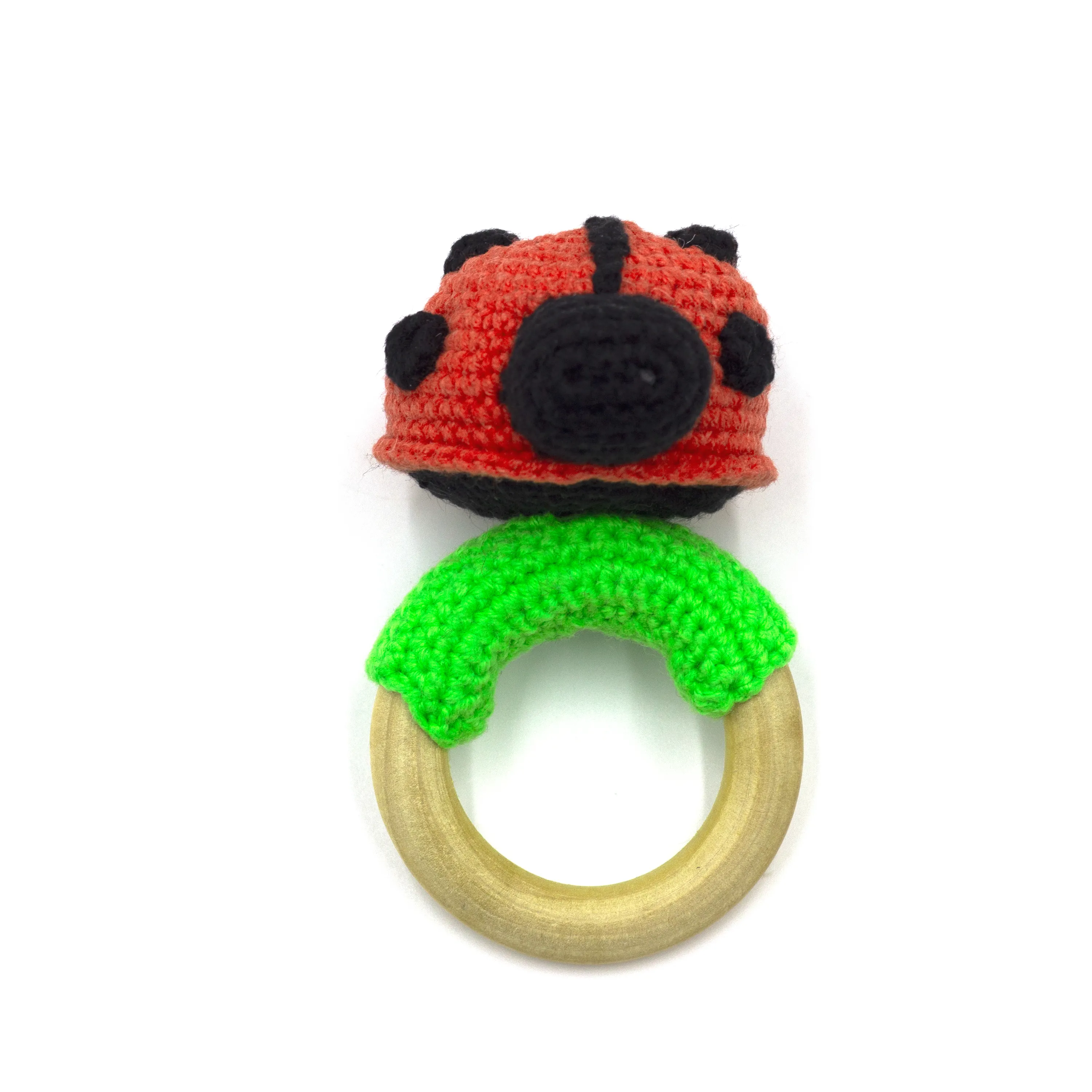 Crochet ladybug teether pattern PDF insect toys organic baby toys ...